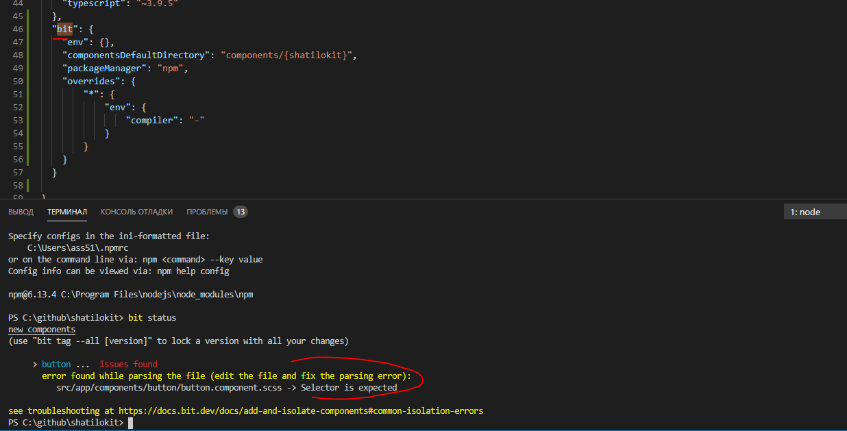 bit status show: component.scss -> Selector is expected · Issue #3040 ...
