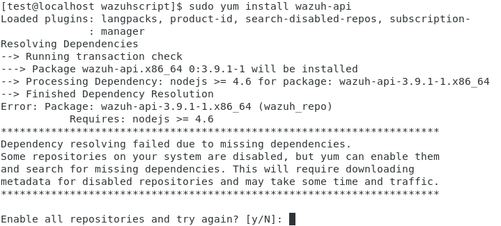 Wazuh API not installing on RHEL Server 7.6 after nodejs installation · Issue #3416 · wazuh ...