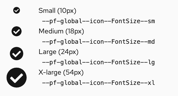 Make icon sizes consistent across the design system · Issue #5265 · patternfly/patternfly · GitHub
