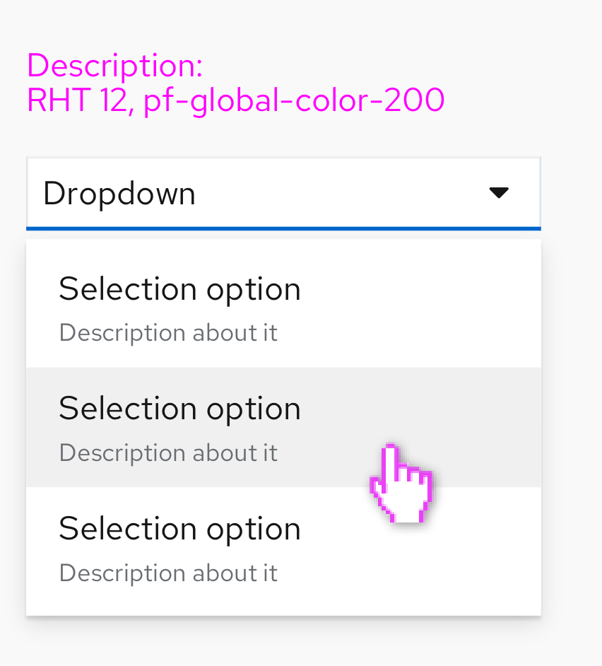 Dropdown with description needed · Issue #218 · patternfly/patternfly-design-kit · GitHub