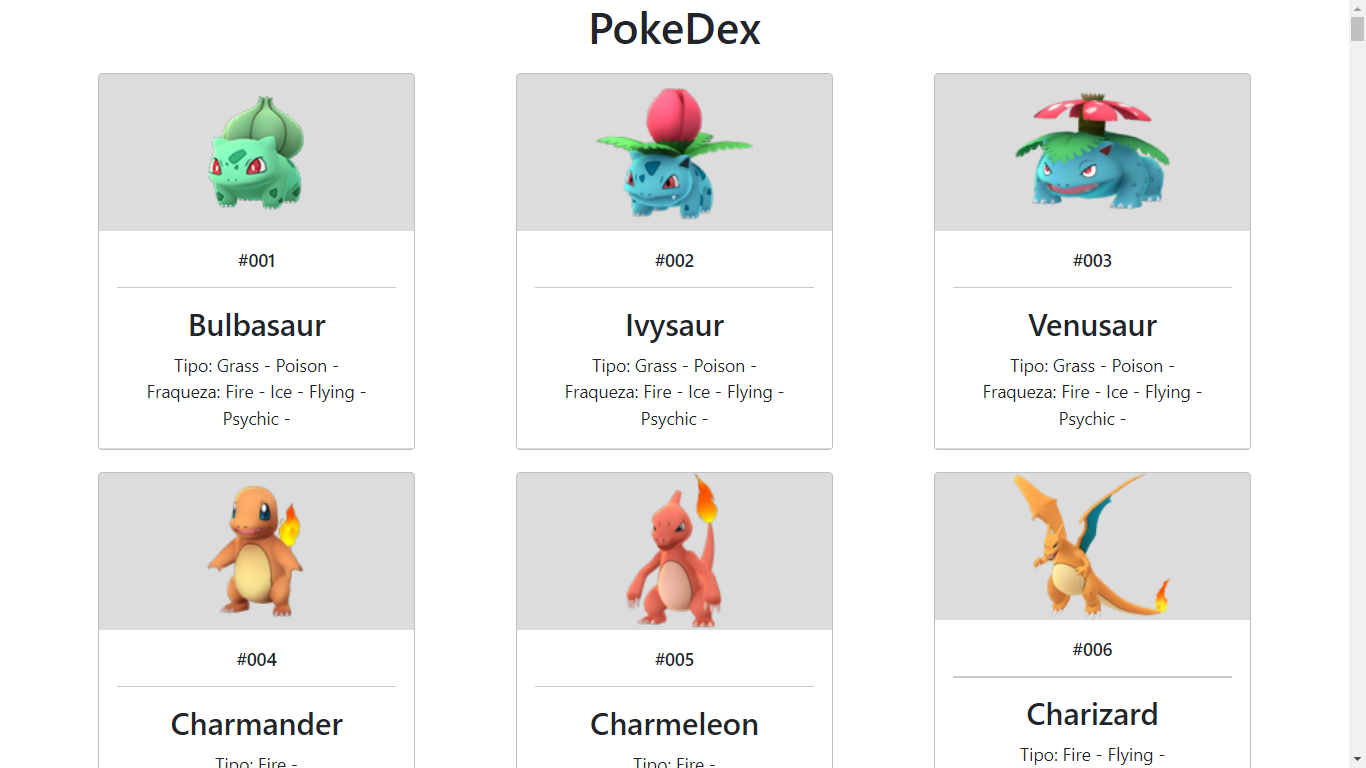 GitHub - CalixtoM/Pokedex-API: Nesse projeto realizei o consumo de uma API de Pokemons ...