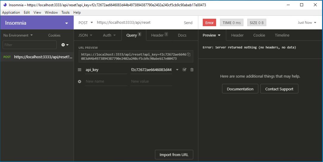 API Key Reset Via /api/reset not returning any data · Issue #1468 · gophish/gophish · GitHub