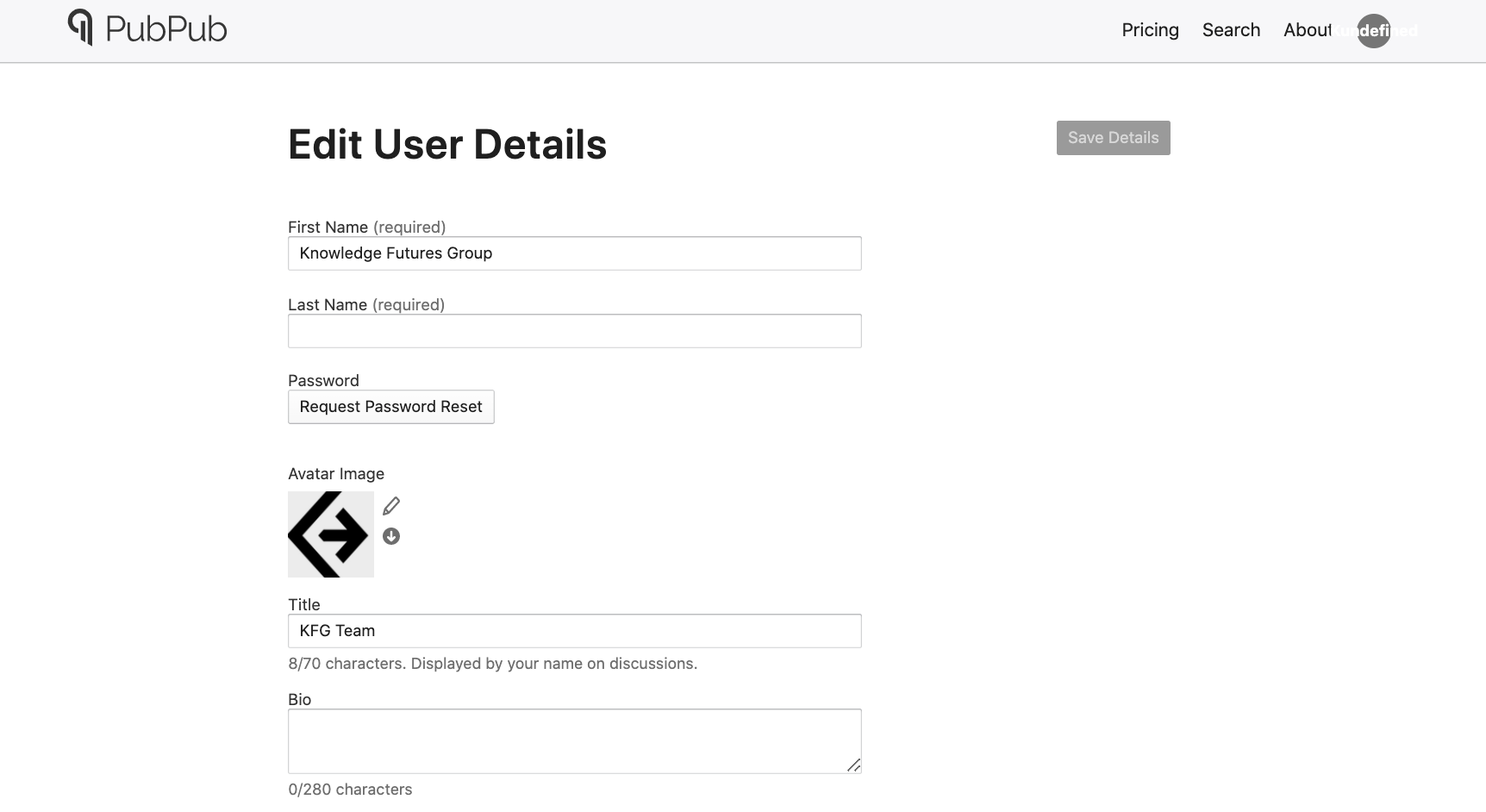 Handle required fields with spaces in profiles · Issue #725 · pubpub/pubpub · GitHub