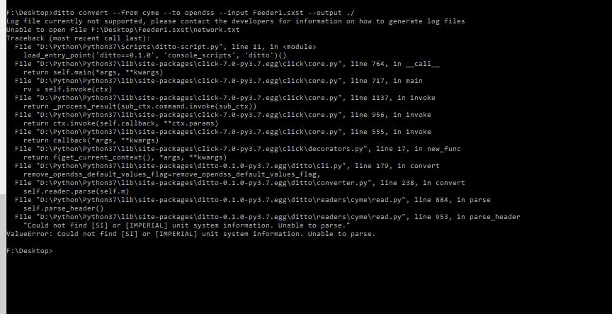 Issue Converting Cyme to OpenDSS - Unable to Parse Error | KeyError: 'positivesequenceresistance ...