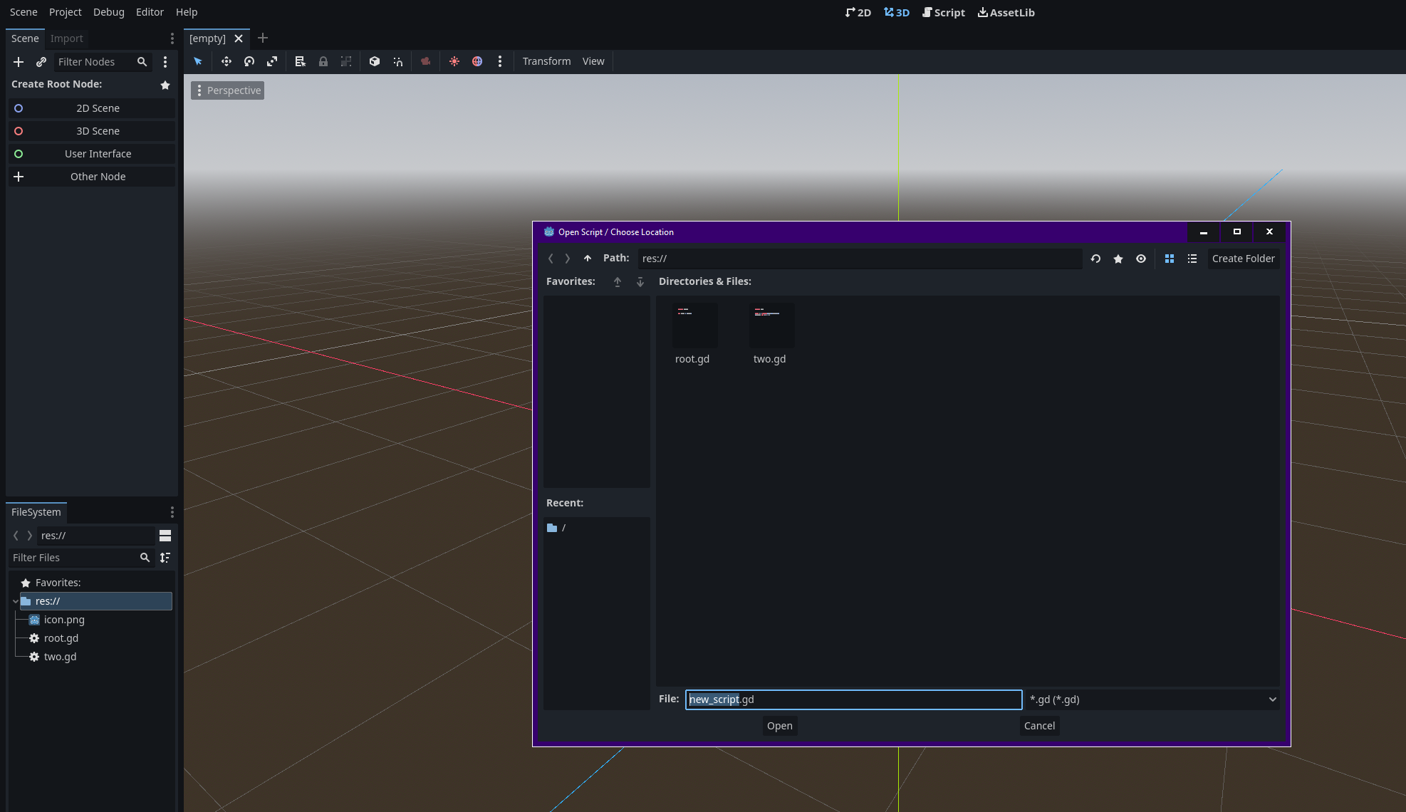 In single-window mode, "open script" dialog is tiny · Issue #63504 · godotengine/godot · GitHub