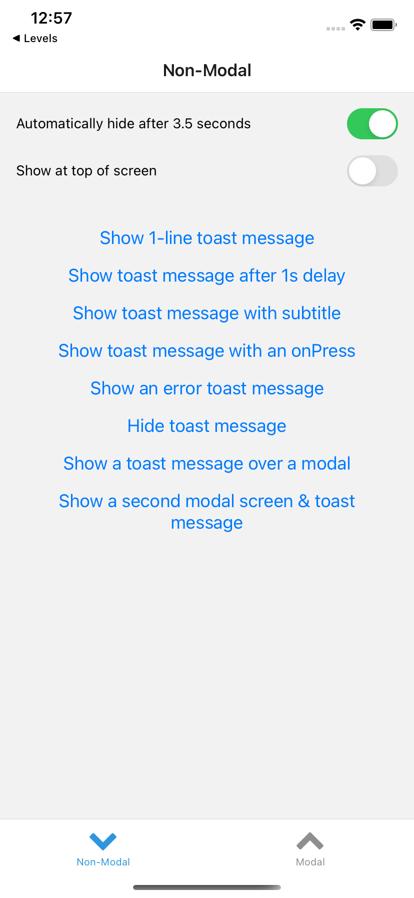 After toast shown within Modal, main instance outside of Modal doesn't work anymore · Issue #279 ...