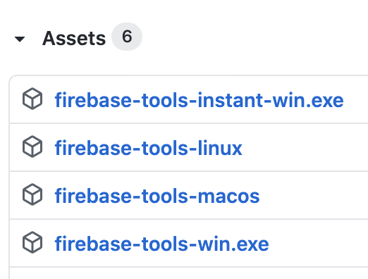 Command Not Found Error Downloading Latest Release V8110 · Issue 2632 · Firebasefirebase