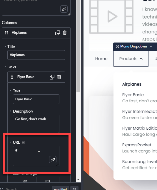 Menu builder - Menu Dropdown - link - add the gear icon or option to "open new tab" · Issue #693 ...
