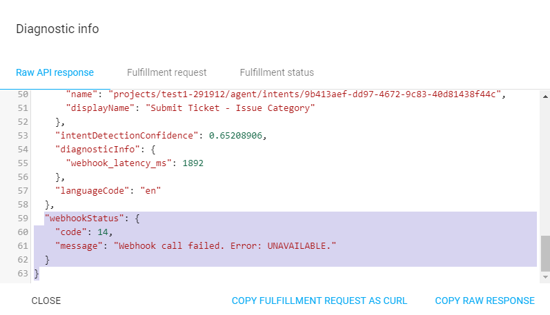No response · Issue #6 · googlecodelabs/cloud-dialogflow-bqml · GitHub