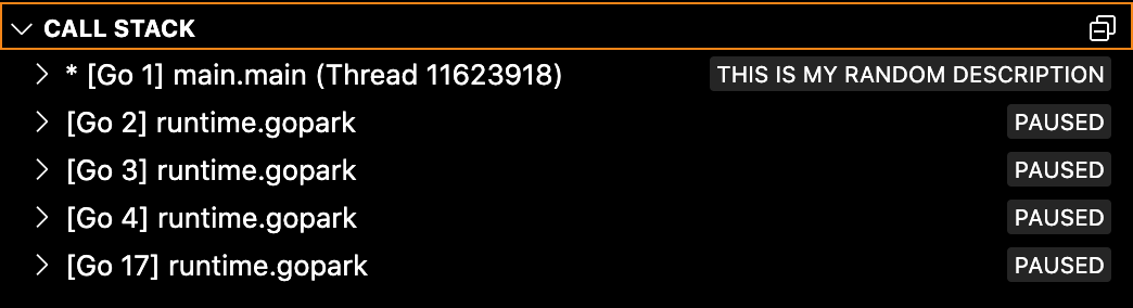 Debug Call Stack UI for multithreaded programs does not show `text` on hover because inline ...
