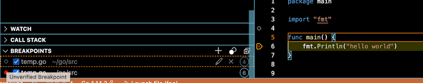 debug: missing error details for breakpoints that could not be registered · Issue #1397 · golang ...