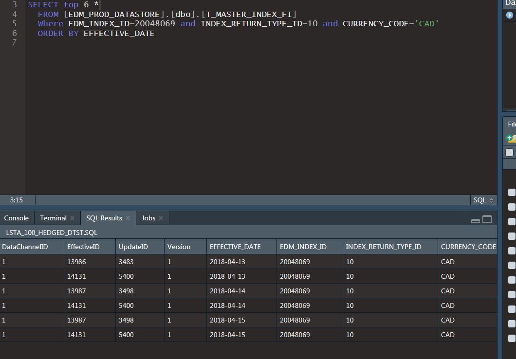 SQL Results preview pane header is missaligned relatively to data ...