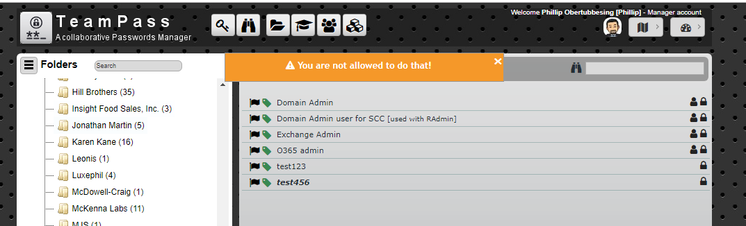 Not allowed to delete a password · Issue #2583 · nilsteampassnet/TeamPass · GitHub