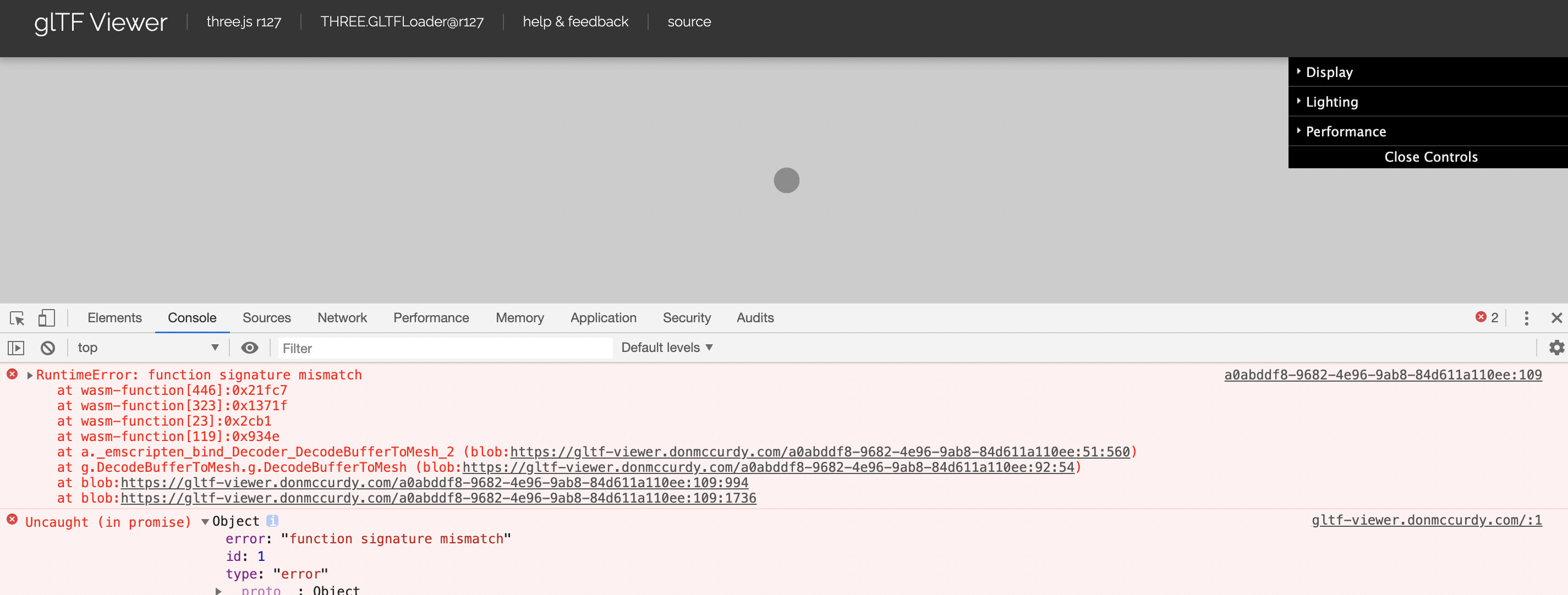 big glb compressed by draco have error while litte glb works well · Issue #701 · google/draco ...