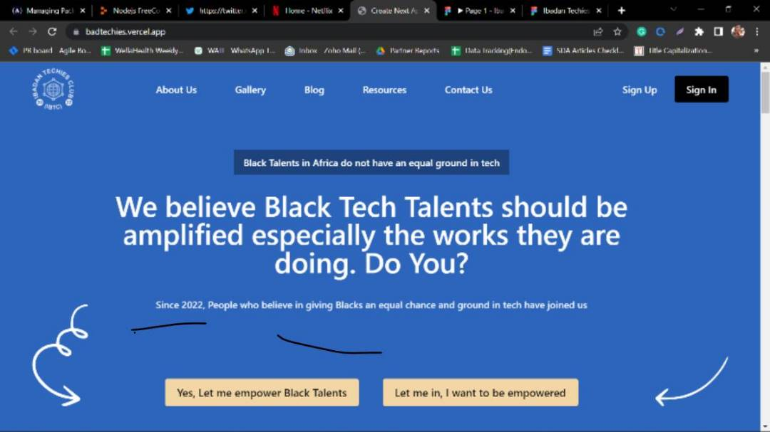 fix: Landing Page Banner · Issue #64 · Ibadan-Techies/badtechies · GitHub