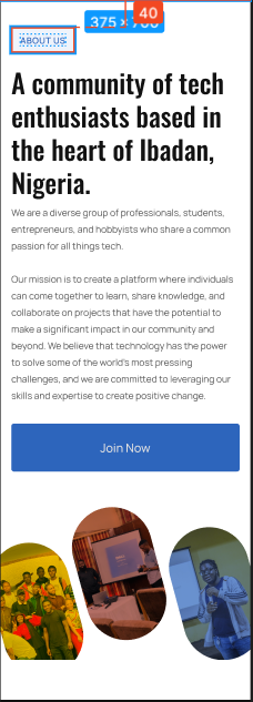 update as mobile: LandingAboutUs component · Issue #72 · Ibadan-Techies/badtechies · GitHub