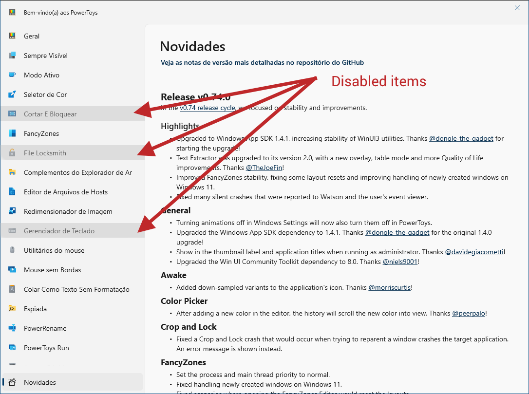 Easier display of enabled modules/toys · Issue #28939 · microsoft/PowerToys · GitHub