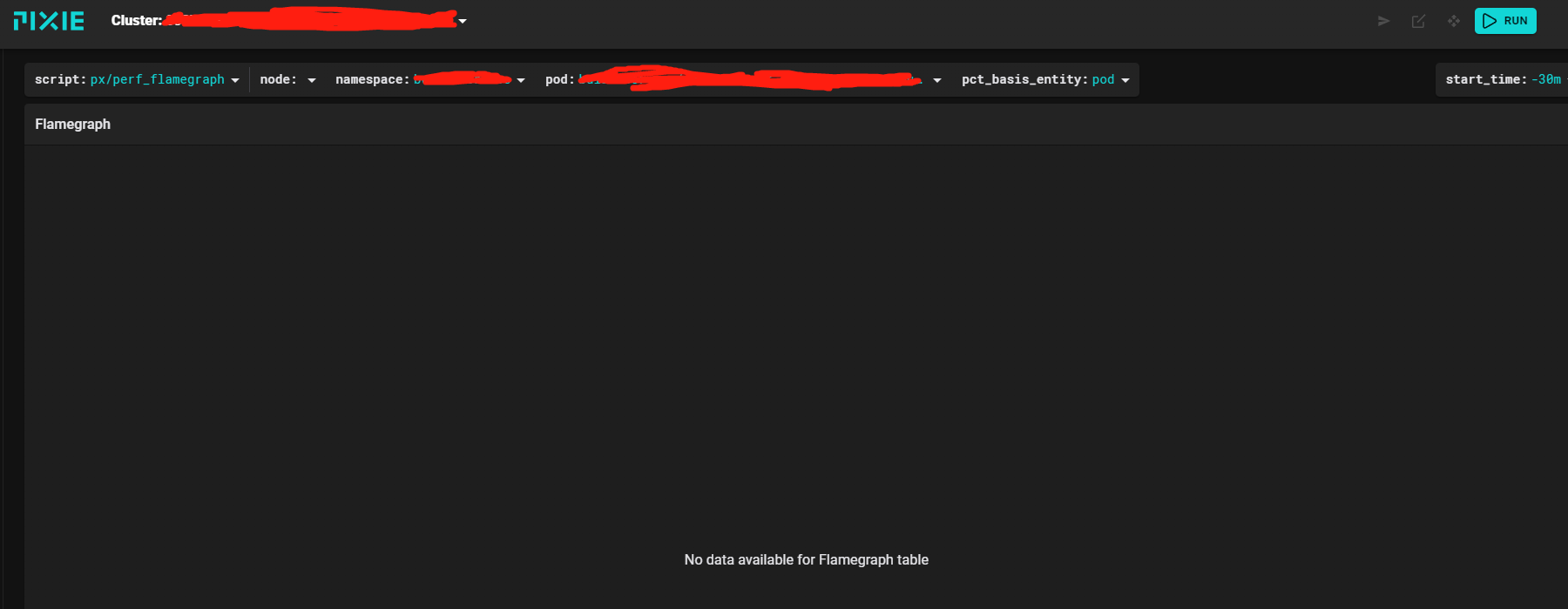 No data available for Flamegraph table for init container · Issue #1378 · pixie-io/pixie · GitHub