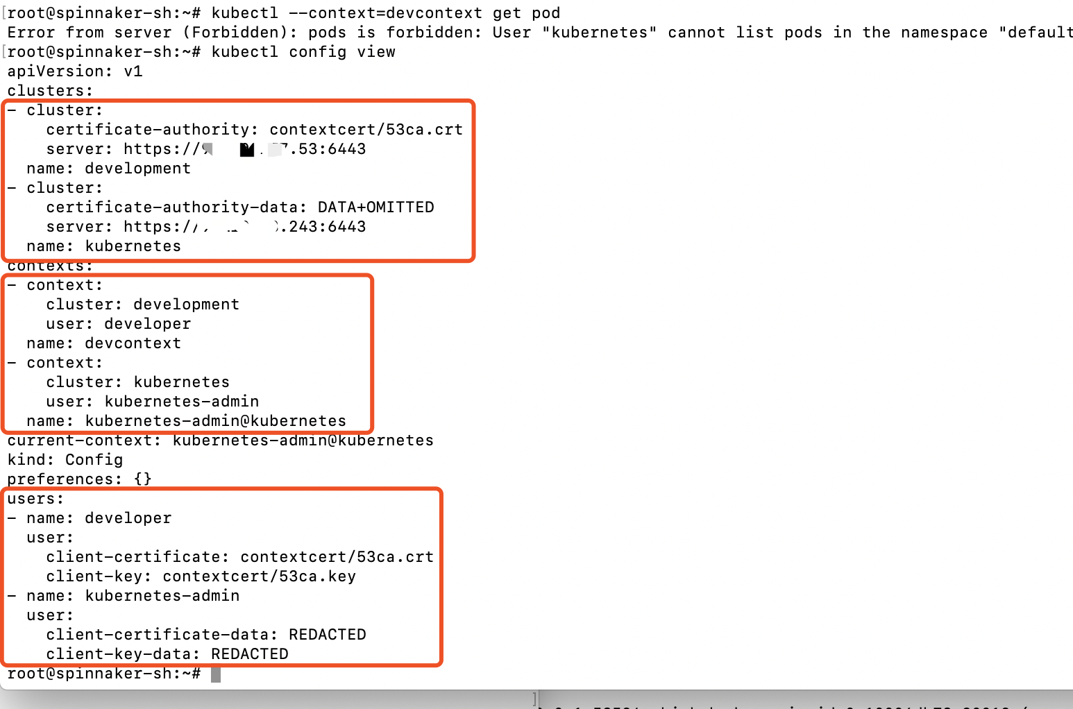kubernets multiple cluster configuration issue. · Issue #78511 ...