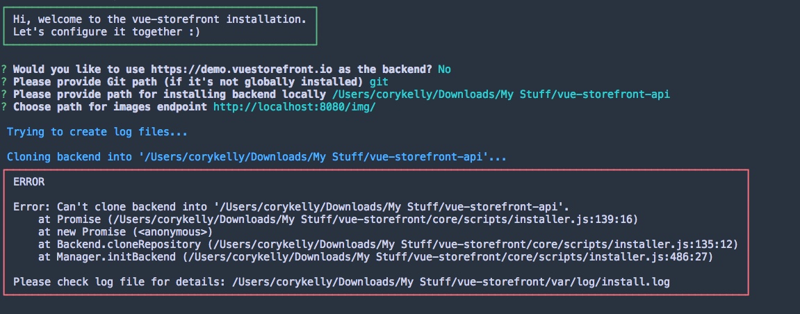 Normalize paths in installer script · Issue #1590 · vuestorefront/vue-storefront · GitHub