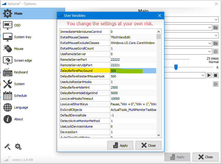Changing volume sound in Volume² v1.1.8, build 458 (25.05.2022) · Issue ...