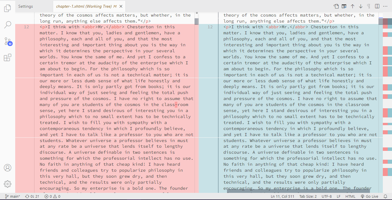 The "scm.diffDecorations" paramater isn't doing anything · Issue #127591 · microsoft/vscode · GitHub