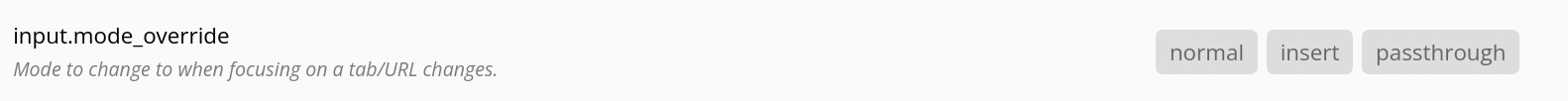 Don't make `input.mode_override` settable via autoconfig.yml · Issue #7436 · qutebrowser ...