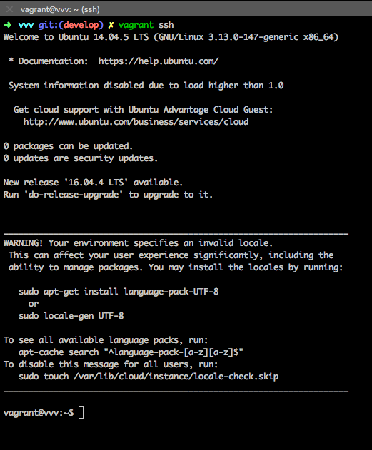 WARNING! Your environment specifies an invalid locale after entering vagrant ssh · Issue #1507 ...