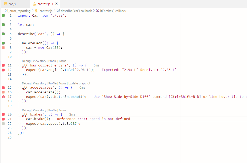 Wallaby reports wrong line number as a error source · Issue #3011 · wallabyjs/public · GitHub