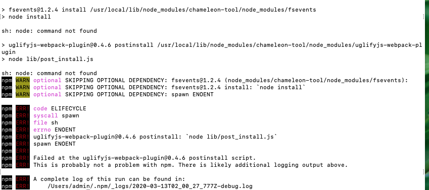 mac执行sudo npm i -g chameleon-tool失败 · Issue #384 · didi/chameleon · GitHub