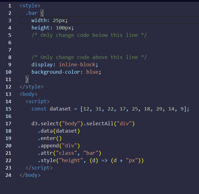 Change the "Only change code below/above line" instructions for Data ...