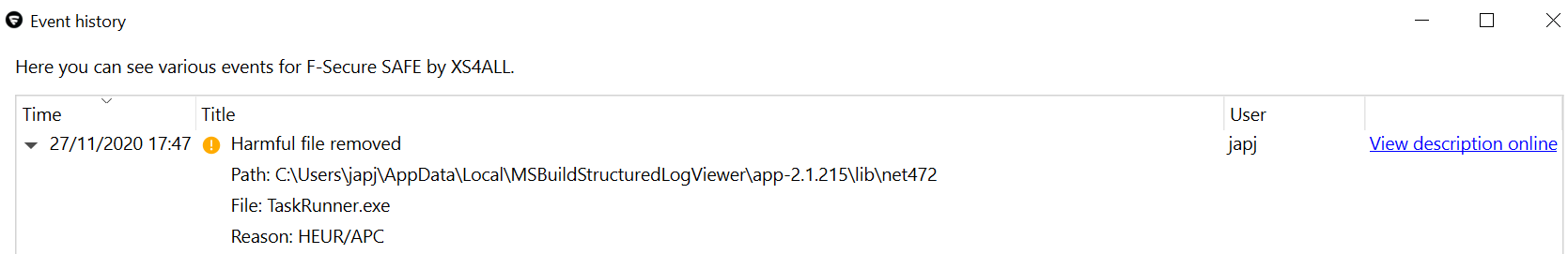 F-Secure blocks installation · Issue #416 · KirillOsenkov/MSBuildStructuredLog · GitHub