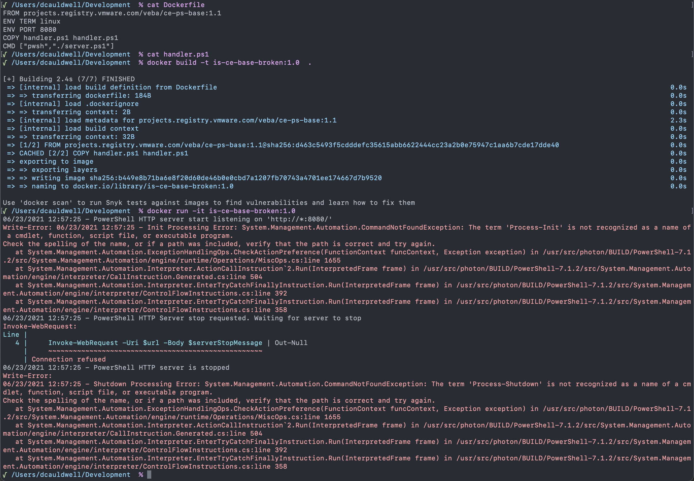 Issue With Ce Ps Base 1 1 · Issue 456 · Vmware Samples Vcenter Event