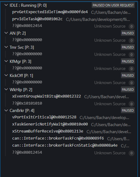 FreeRTOS: no strack trace for (some) sleeping tasks · Issue #724 · Marus/cortex-debug · GitHub