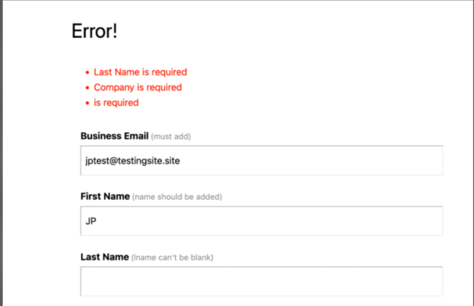 JP Forms - Field validation requirements "pre-submit" don't match the requirements "post-submit ...