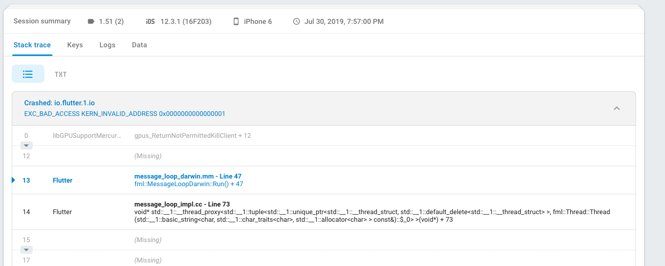 Fatal Exception: message_loop_darwin.mm · Issue #104 · transistorsoft/flutter_background ...