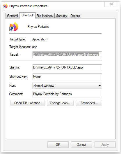 Phyrox portable creates a shortcut in start menu while running · Issue ...
