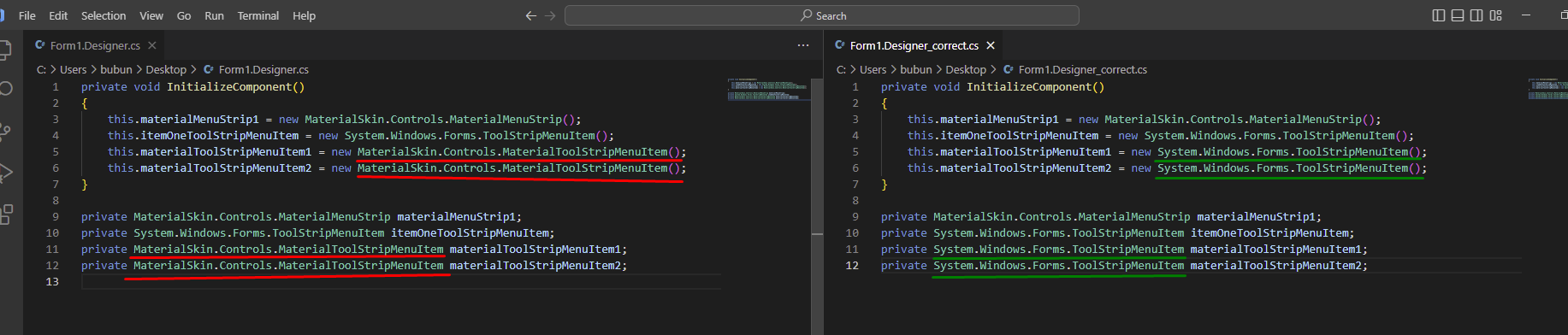 materialToolStripMenuItem can't add item to DropDownItems · Issue #3 ...