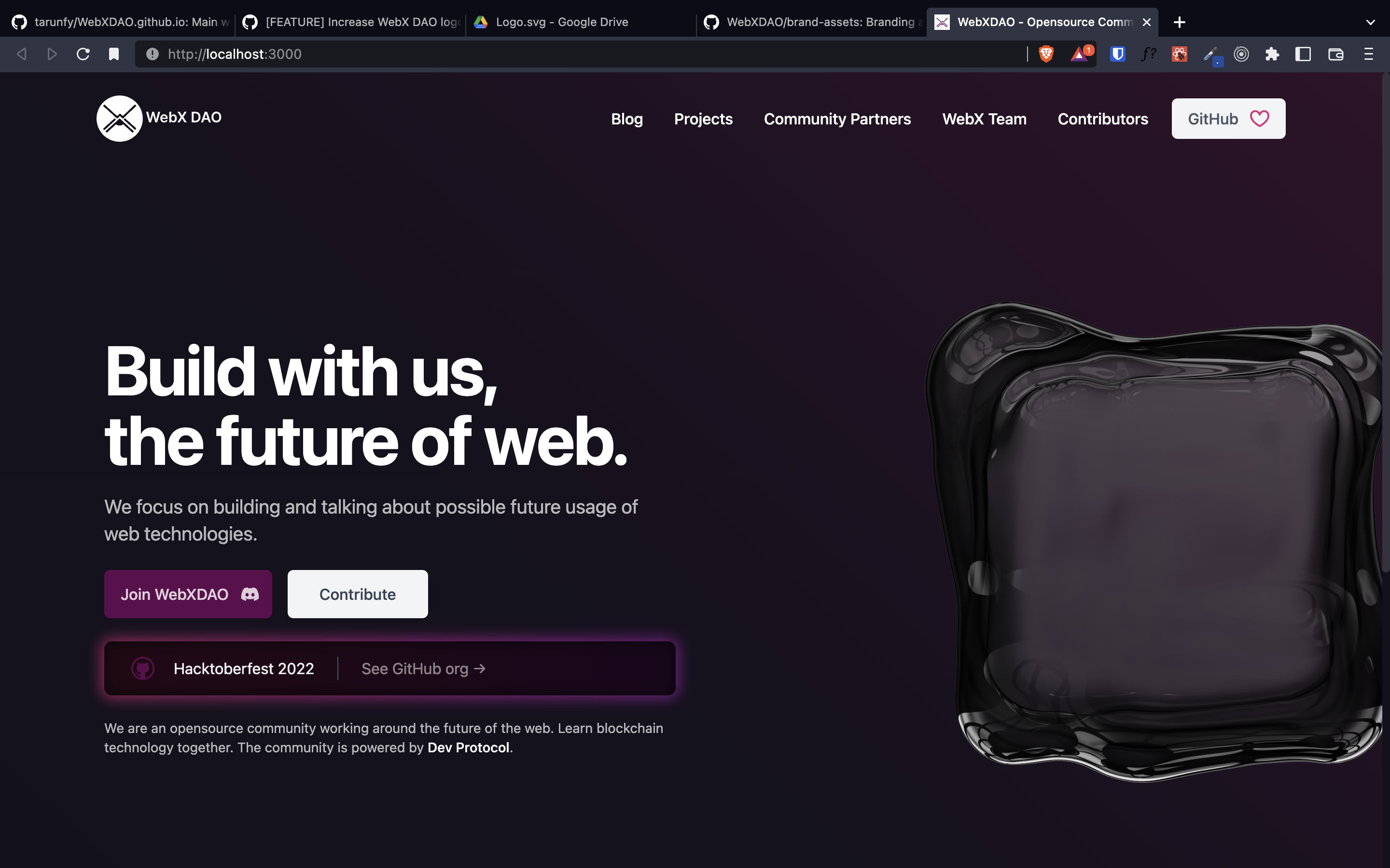 [FEATURE] Increase WebX DAO logo size · Issue #190 · WebXDAO/WebXDAO.github.io · GitHub