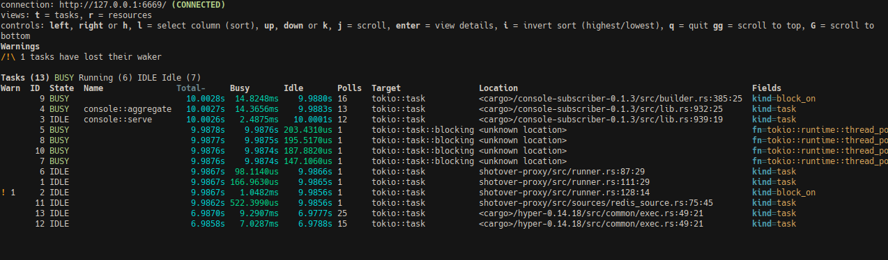 Application works with console in debug but not in release · Issue #315 · tokio-rs/console · GitHub