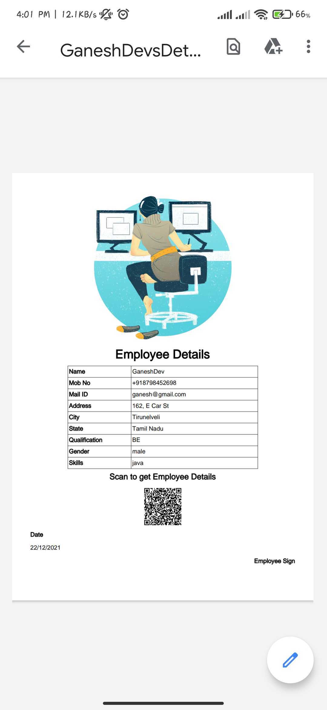GitHub - mbganesh/Employee-Detail-Generator