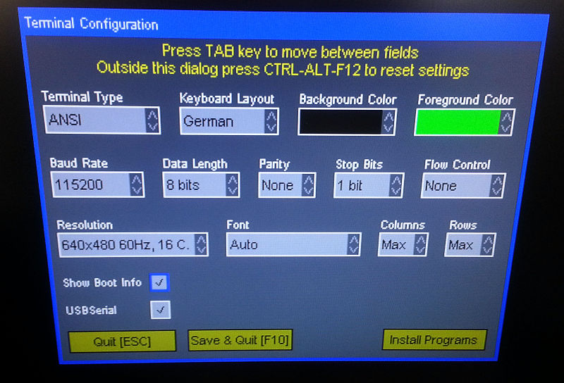 [Enhancement?] using USB-serial Port for ANSI-Terminal - code already attached :) · Issue #110 ...