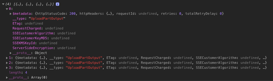S3:UploadParts API doesn't return ETag in the output object. · Issue #825 · aws/aws-sdk-js-v3 ...