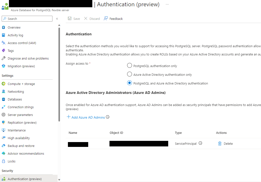 `postgresql 2022 03 08 Preview` `administrators Create` Object Id Mismatch · Issue 21304