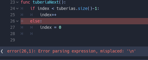 error with wrong mark place and wrong infomation: " Error parsing ...