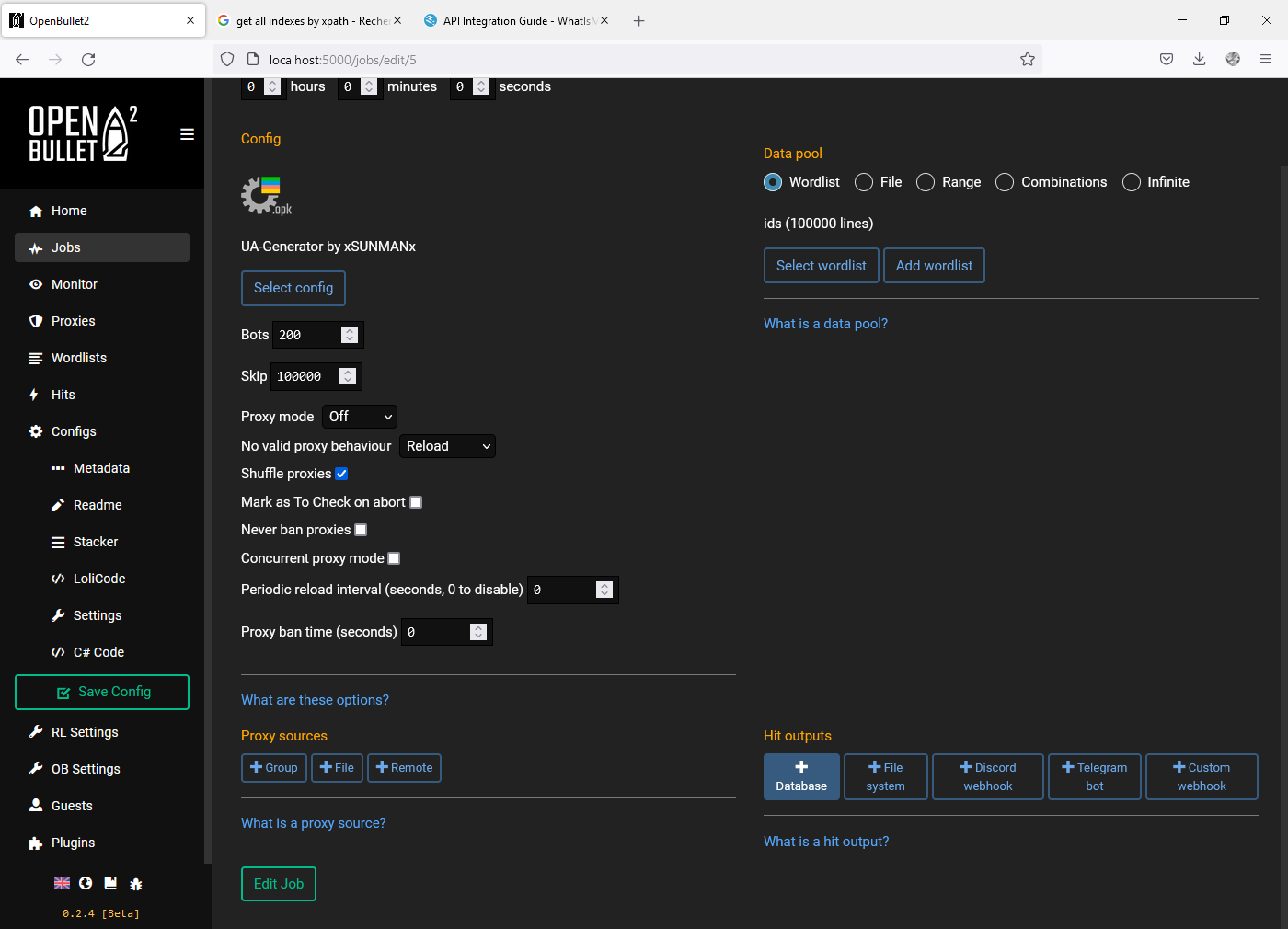 [Bug]: Data not stored in hits database. · Issue #726 · openbullet/OpenBullet2 · GitHub