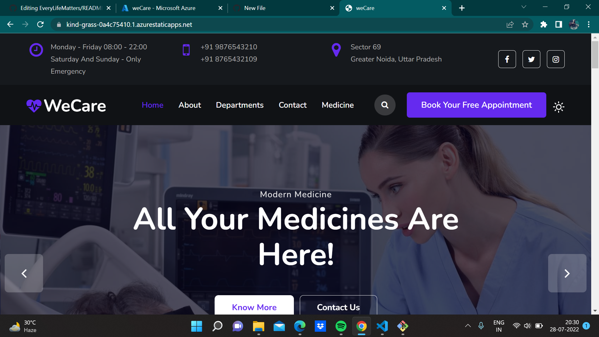 GitHub - kashyap3007/wecare: weCare is a Health Care website . It Consists of Interactive and ...