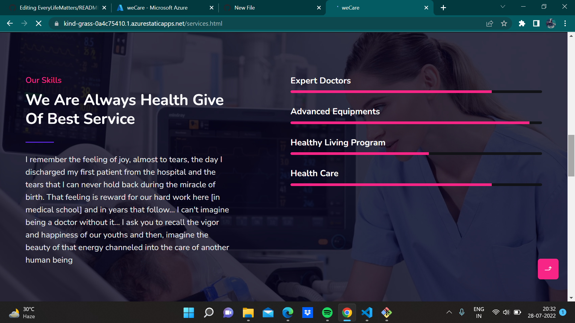 GitHub - kashyap3007/wecare: weCare is a Health Care website . It Consists of Interactive and ...