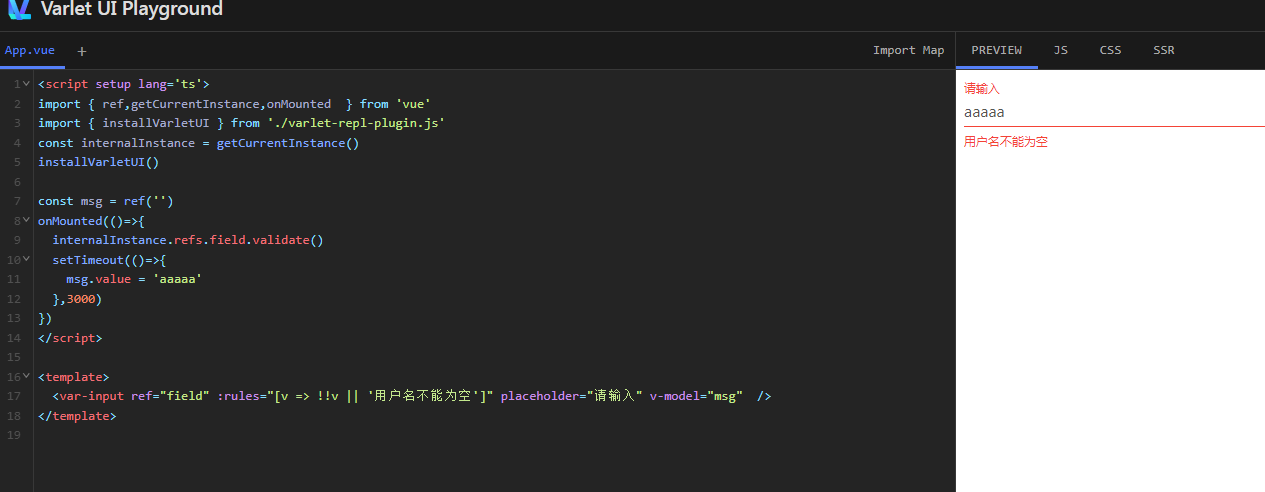 更改input的v-model值不会触发验证? · Issue #360 · varletjs/varlet · GitHub