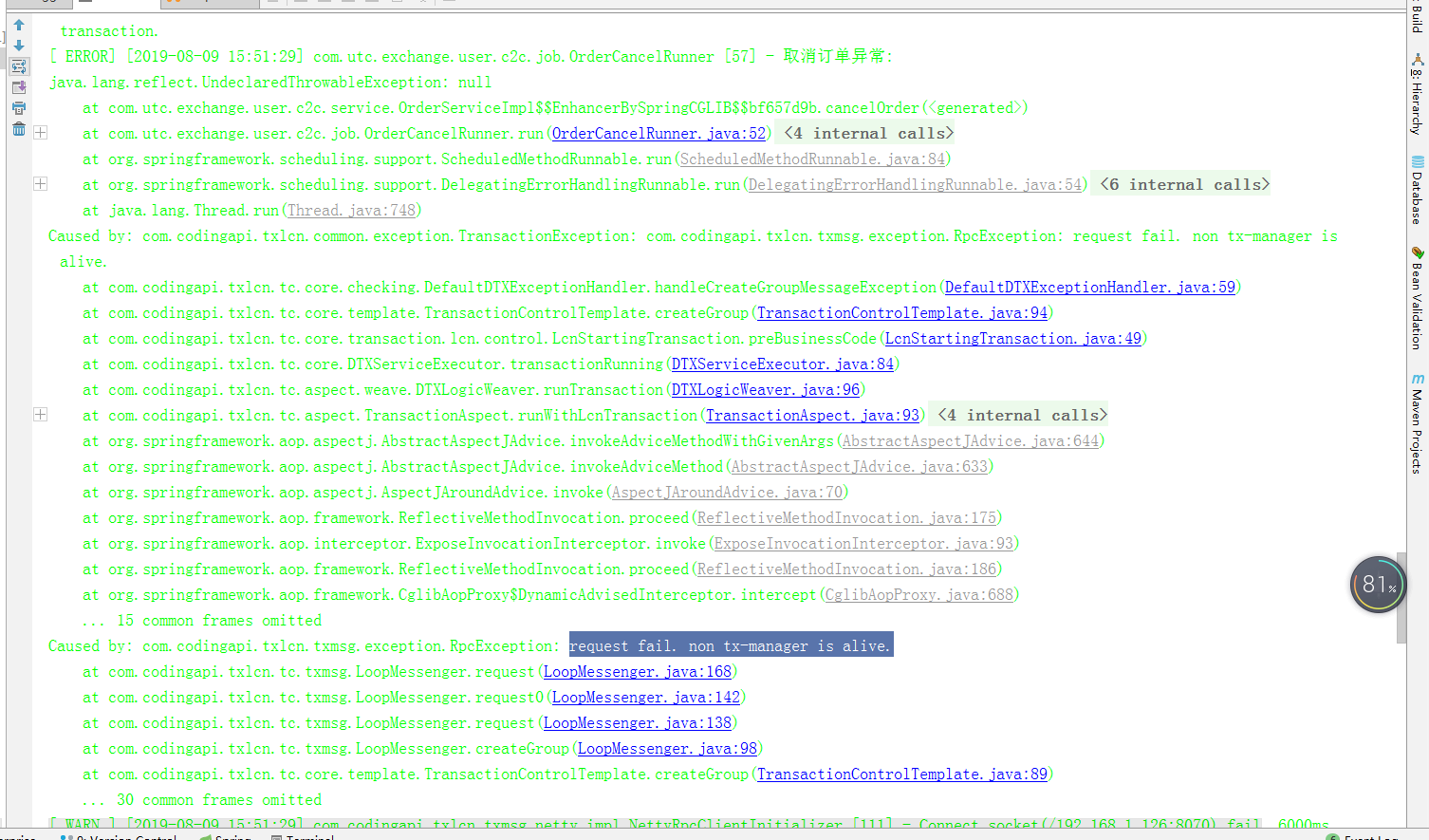 request fail. non tx-manager is alive 这是为啥啊 · Issue #426 · codingapi/tx-lcn · GitHub